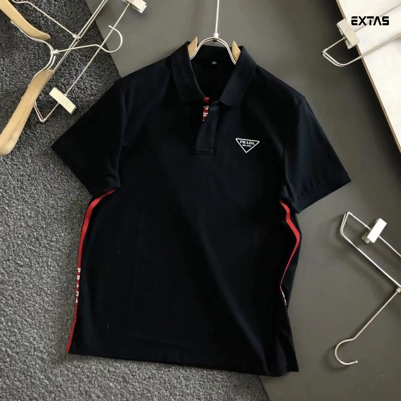 Prada Polo – Black Color | Free Home Delivery – EXTAS – Be Extra, Wear Extas